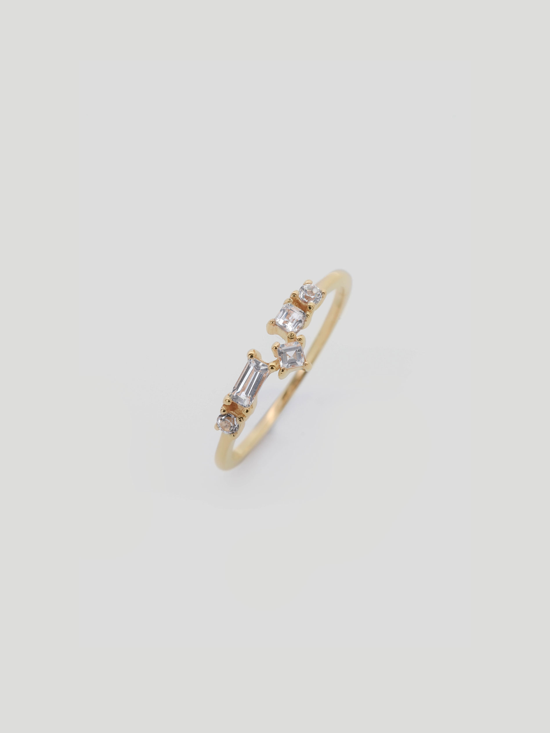 Rachel Ring - White Topaz in Champagne Gold | Curious Creatures