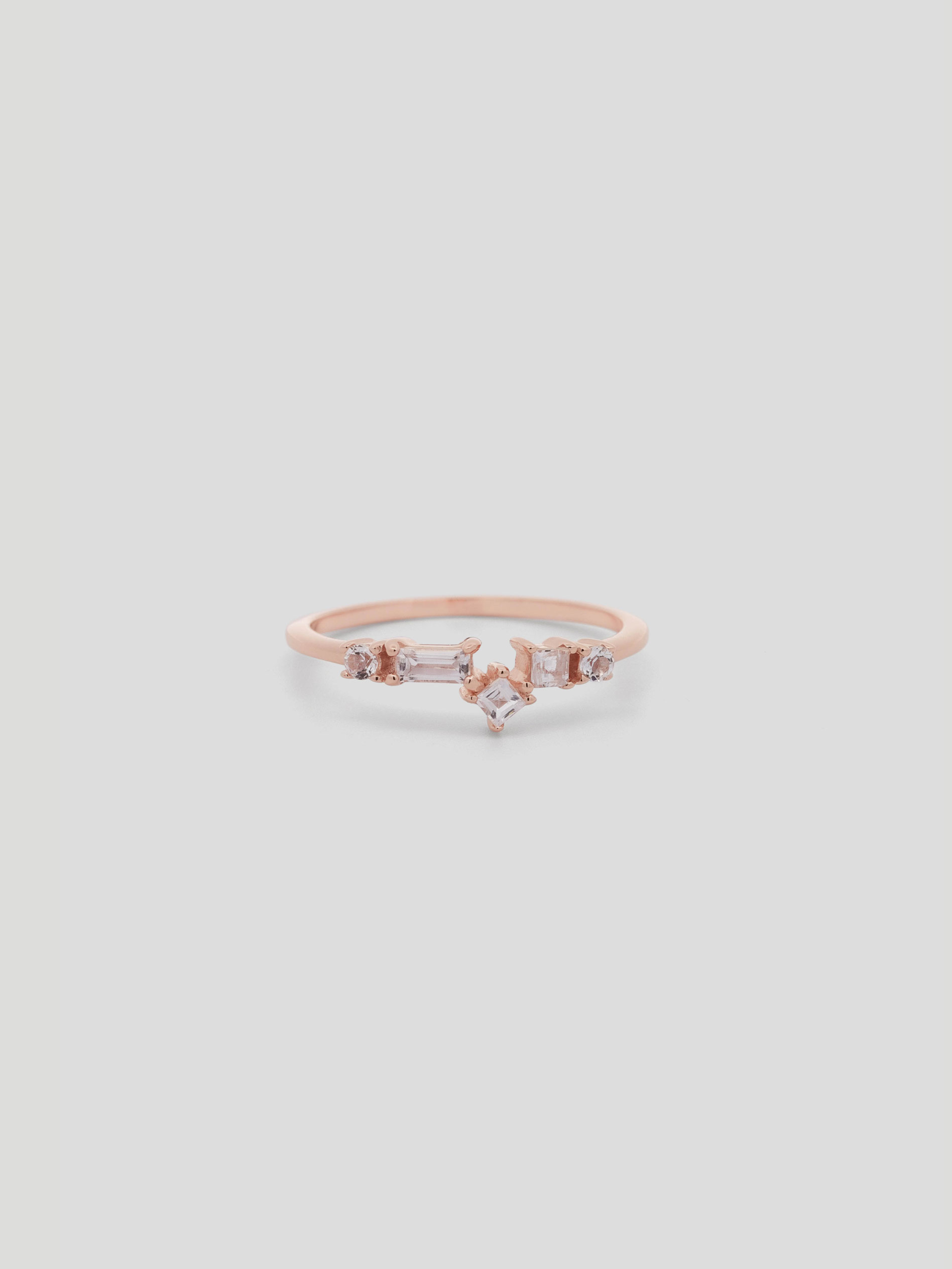 Rachel Ring - White Topaz in Rose Gold | Curious Creatures