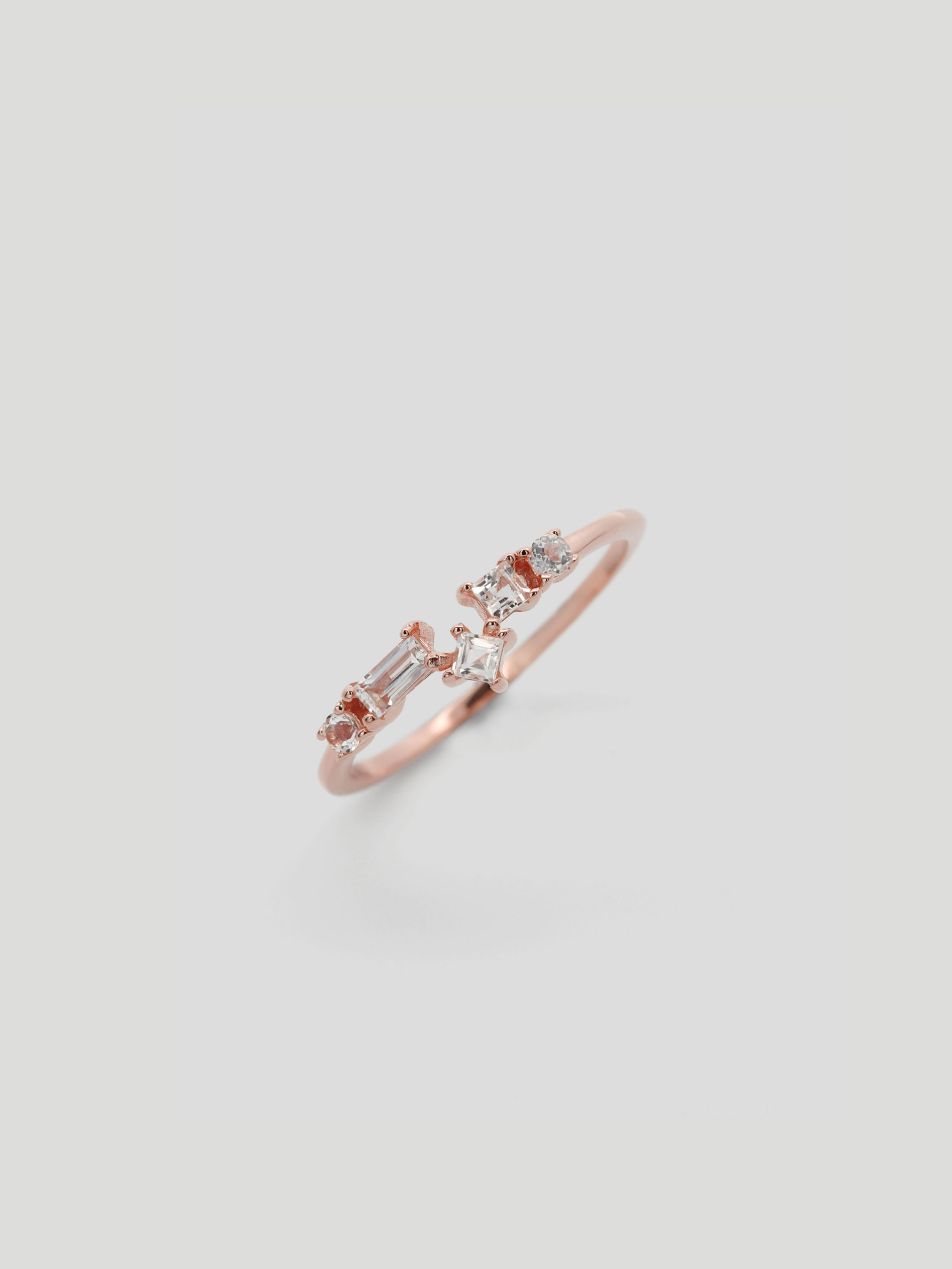 Rachel Ring - White Topaz in Rose Gold | Curious Creatures