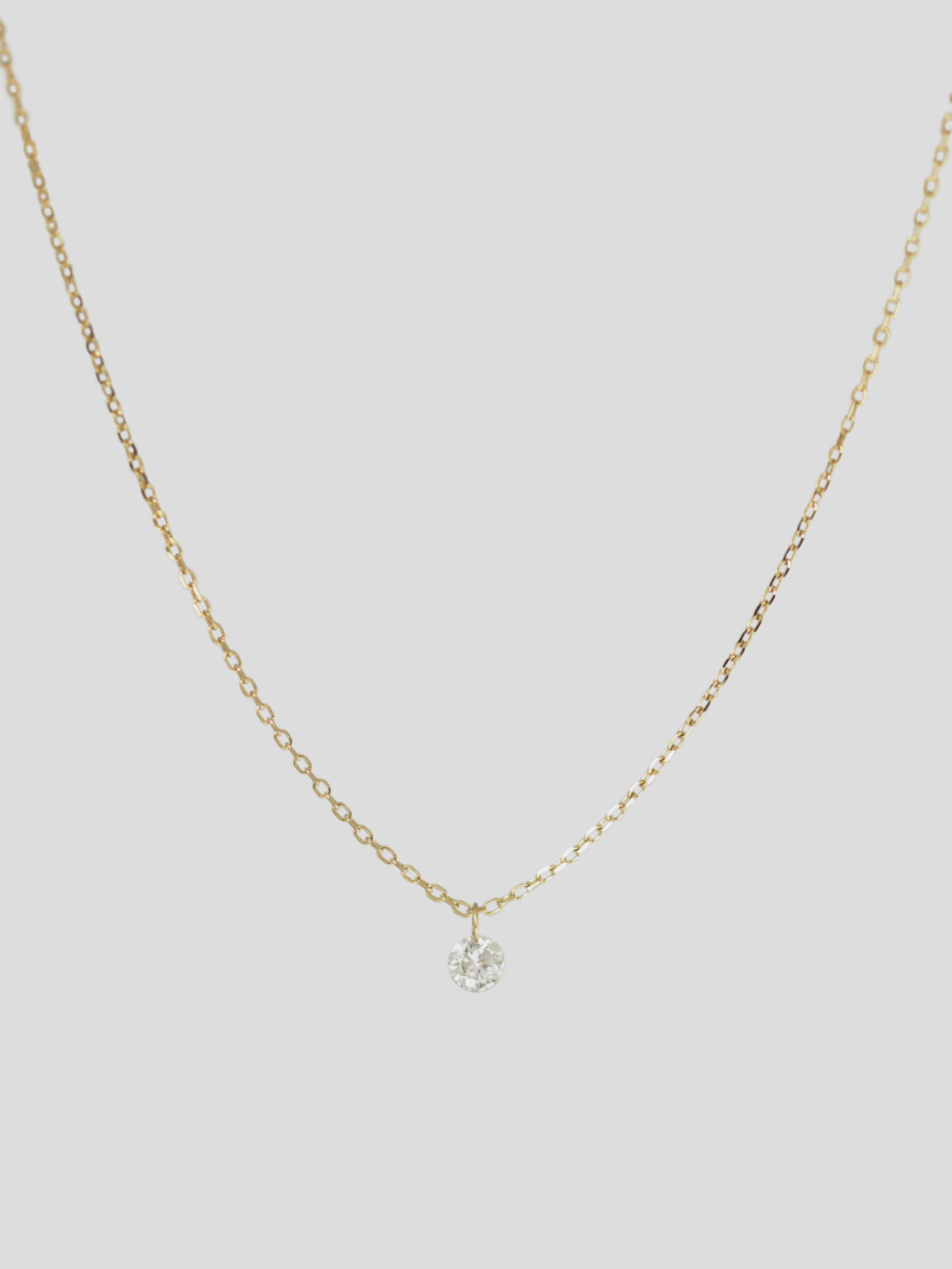 Float Necklace - Diamond in 14k Gold | Curious Creatures