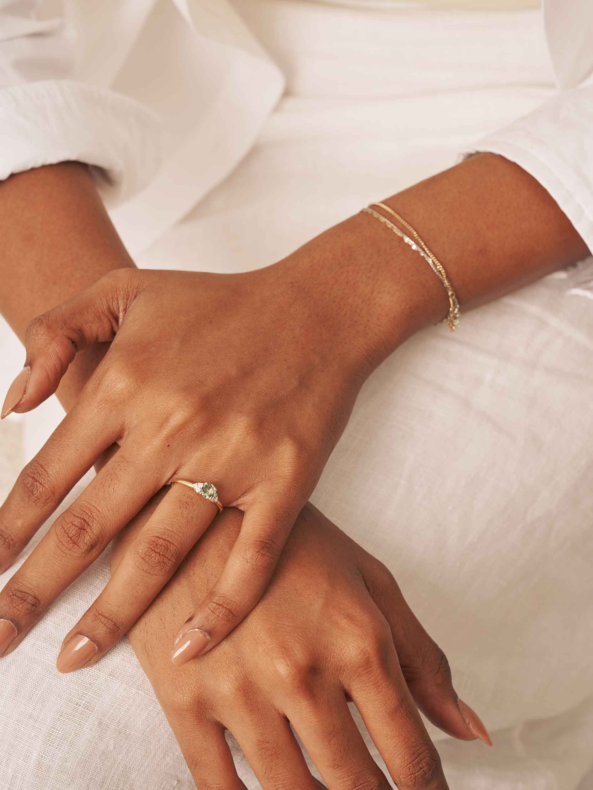 One-of-a-kind Companion Ring - Green Sapphire in 18k Gold | Curious Creatures