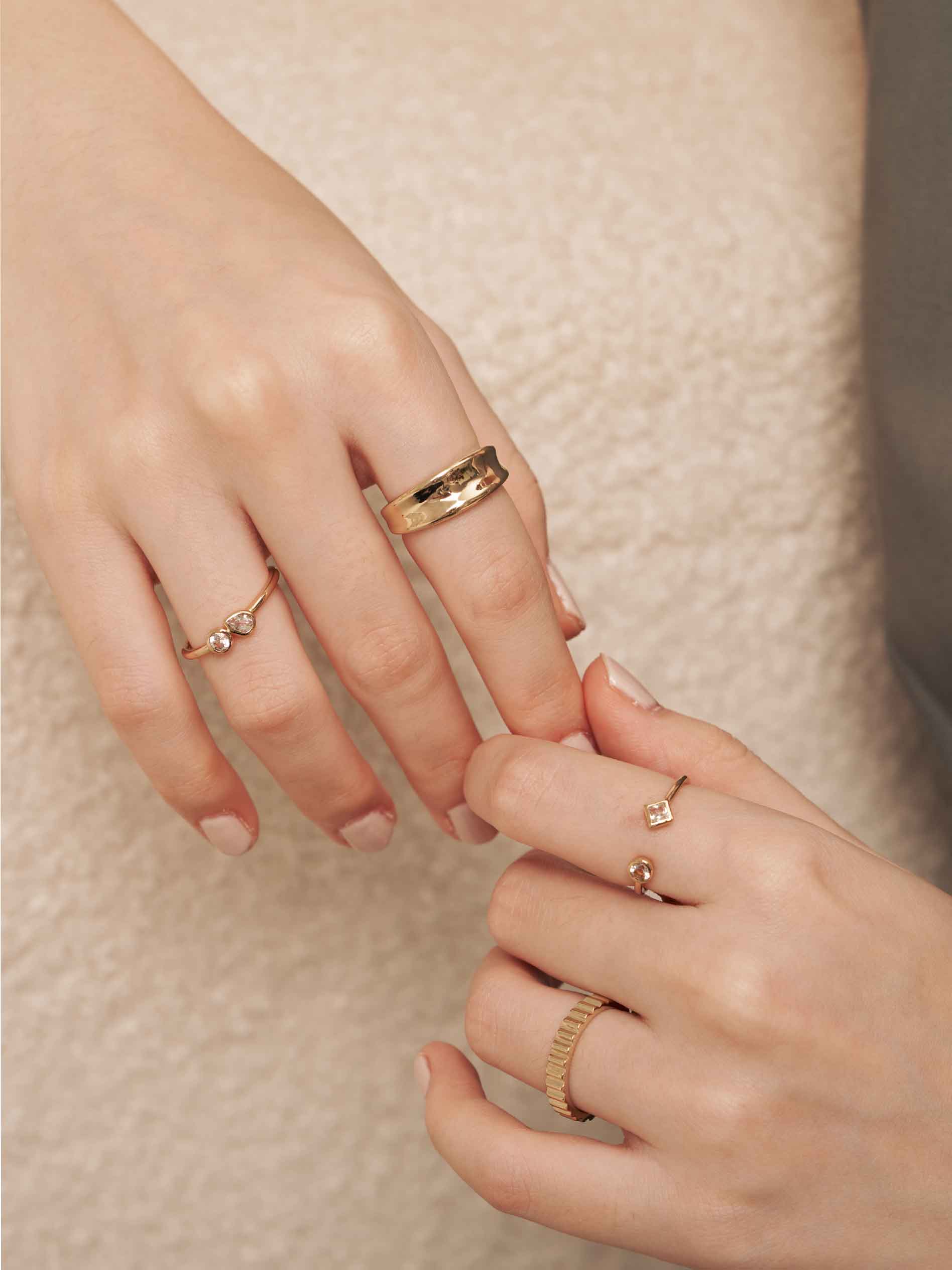 Cave Ring in Champagne Gold | Curious Creatures
