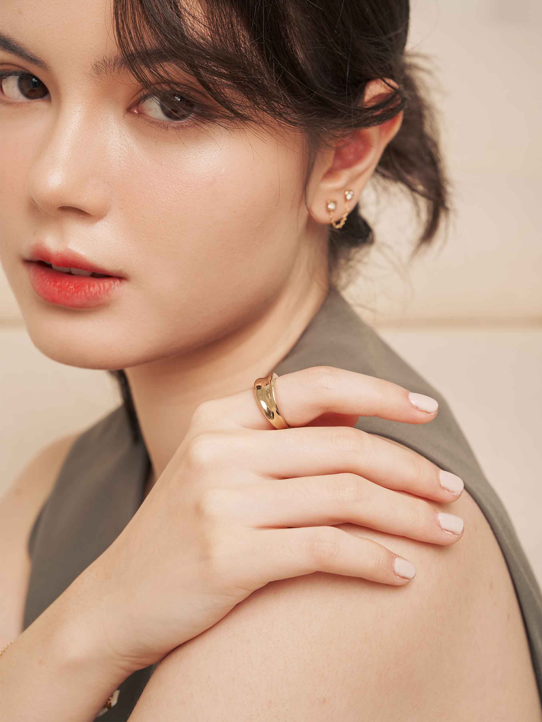 Cave Ring in Champagne Gold | Curious Creatures