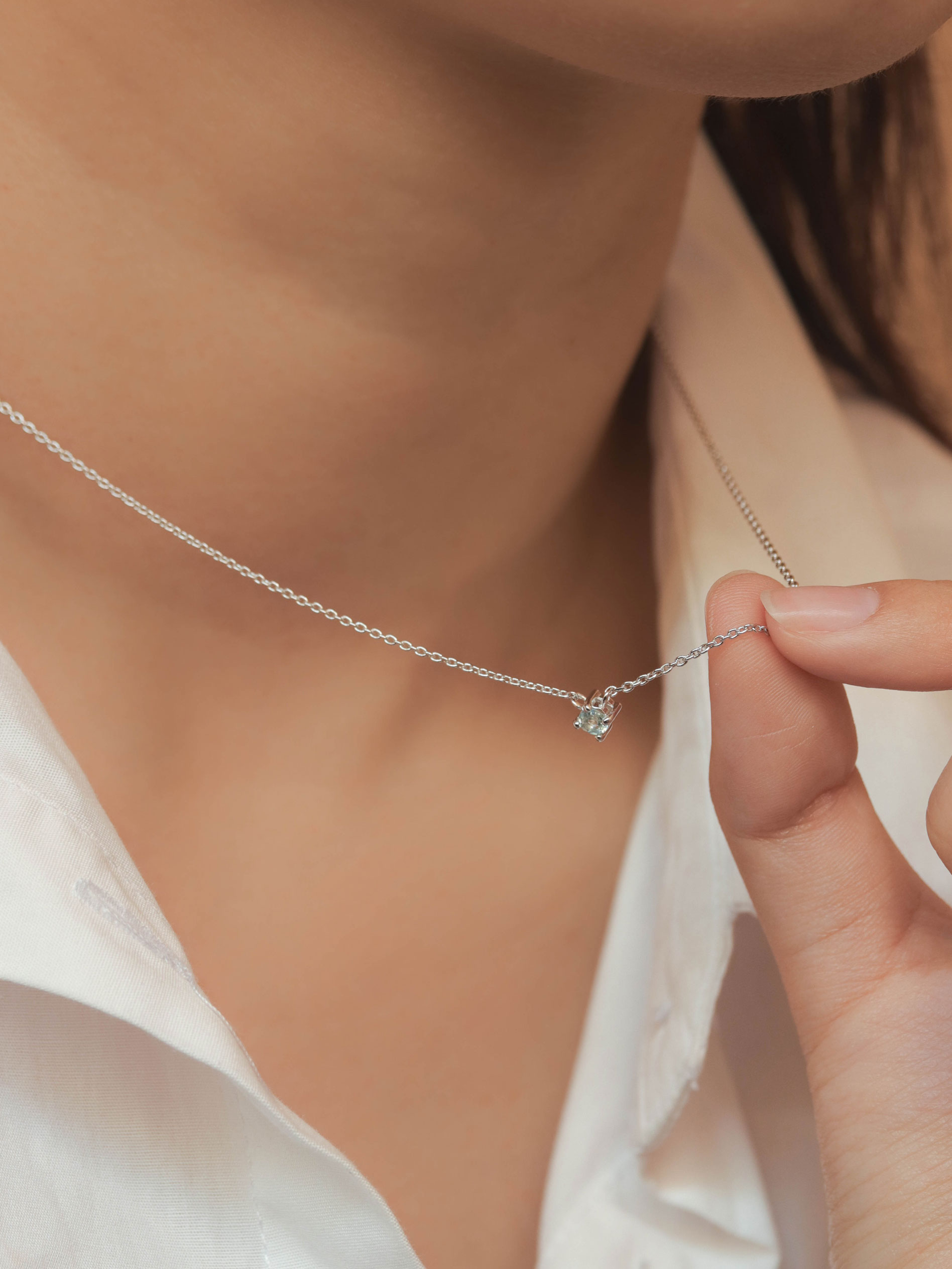 Dew Necklace - Sky Blue Topaz in Silver | Curious Creatures