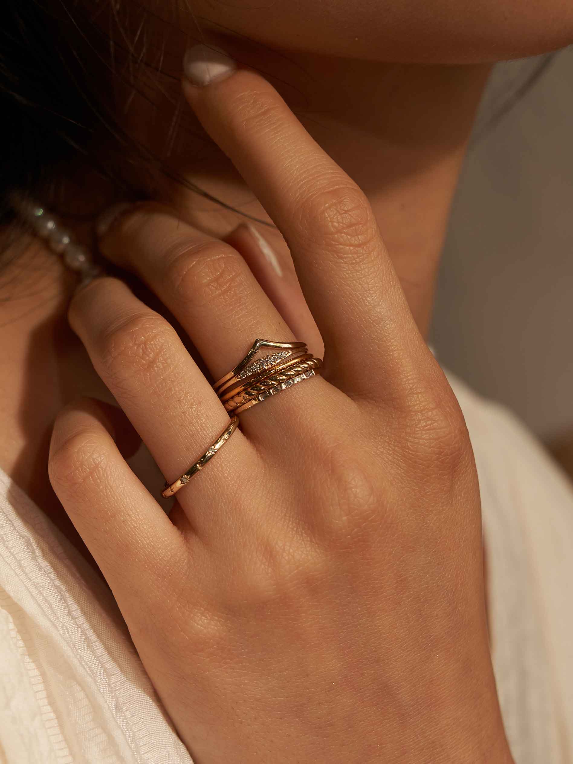 Spark Ring - Diamonds in 14k Gold | Curious Creatures