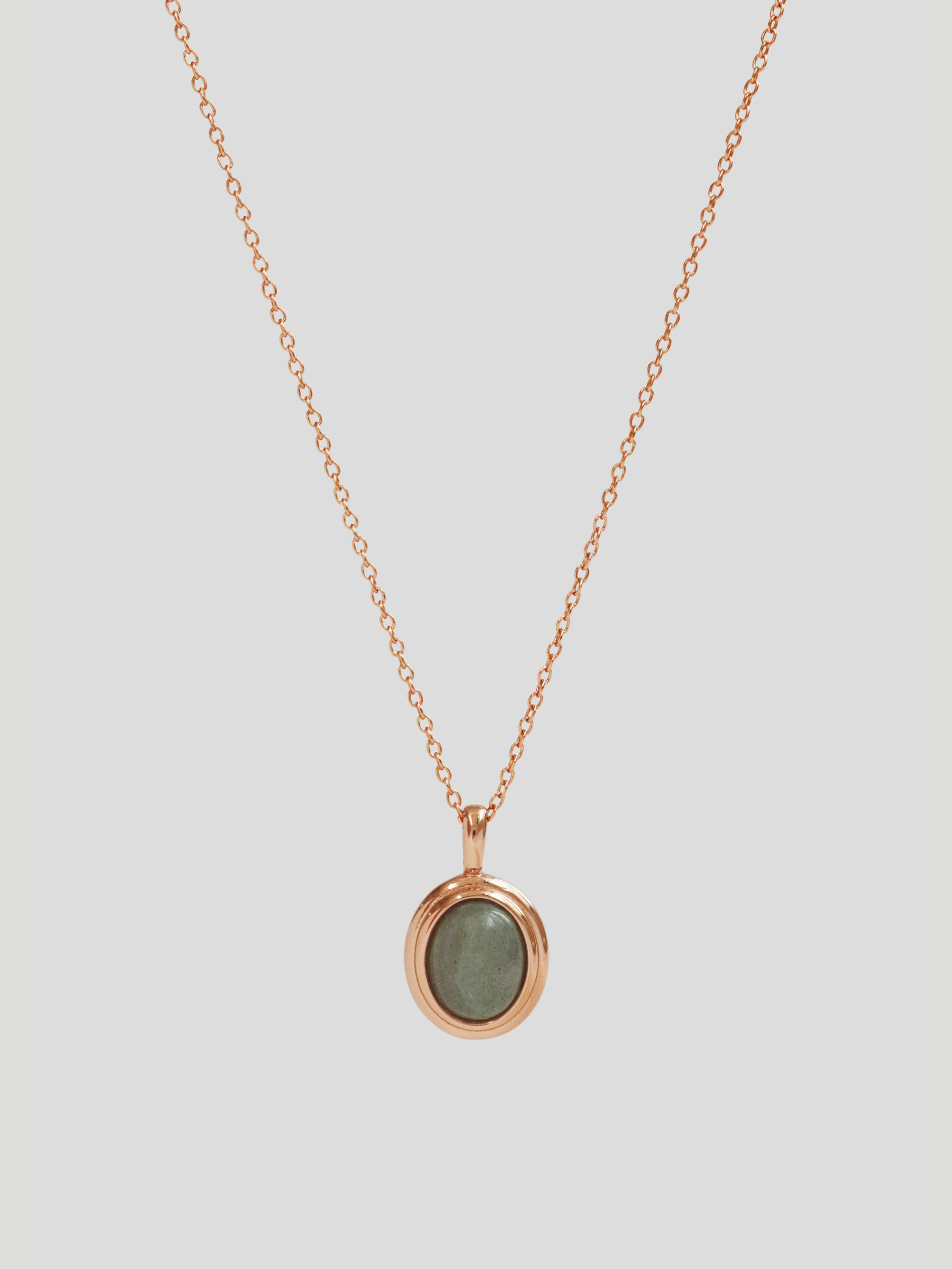 Olsen Necklace - Labradorite in Rose Gold | Curious Creatures