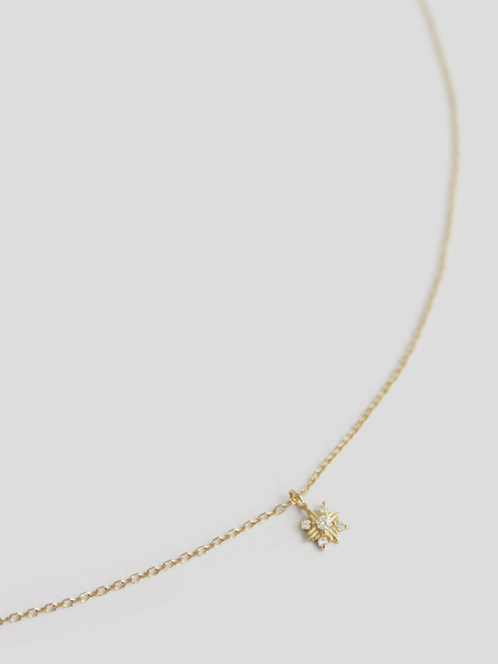 14k Solid Gold Snowfall Necklace with Diamonds