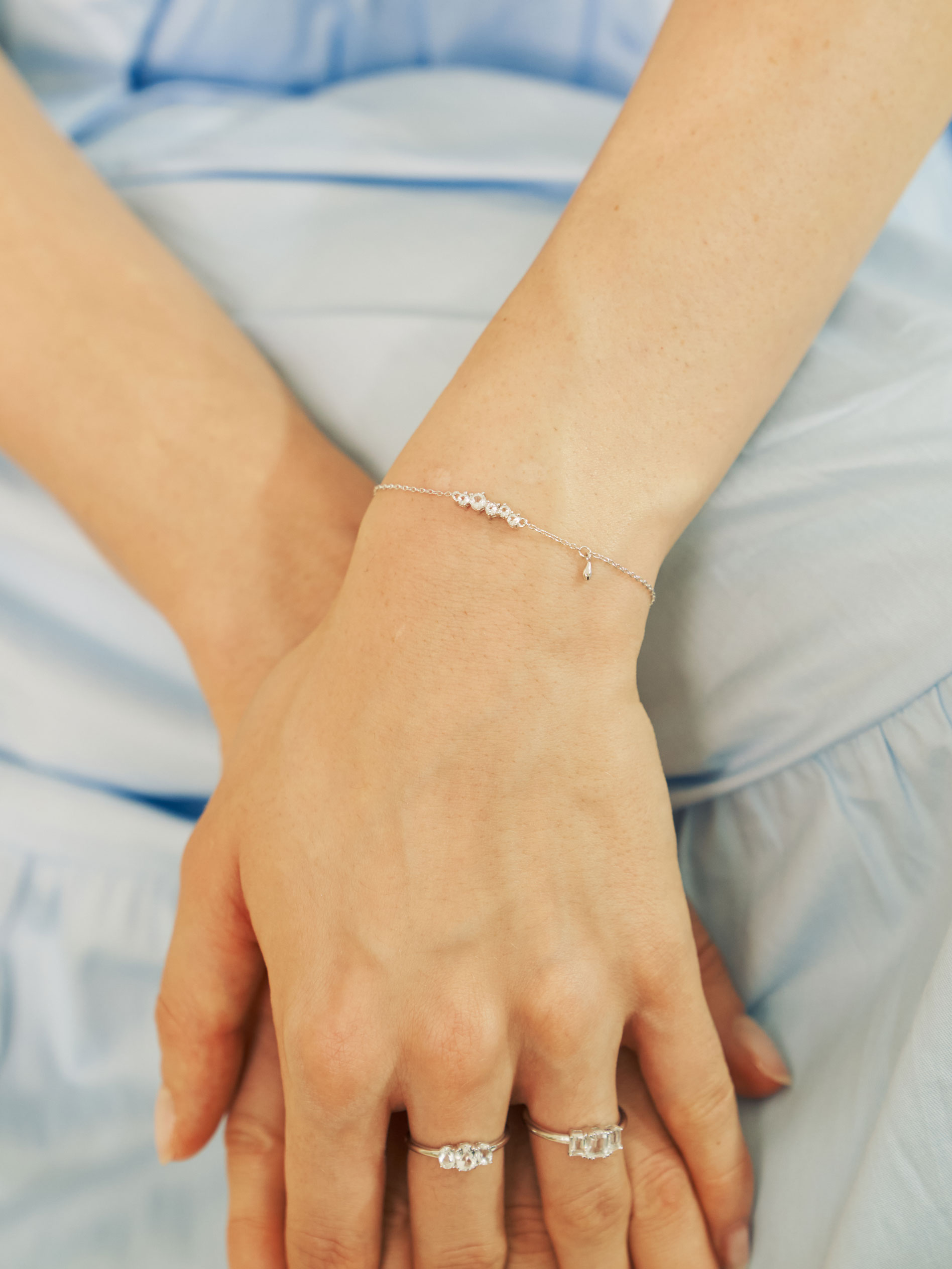 Vera Bracelet - White Topaz in Silver | Curious Creatures