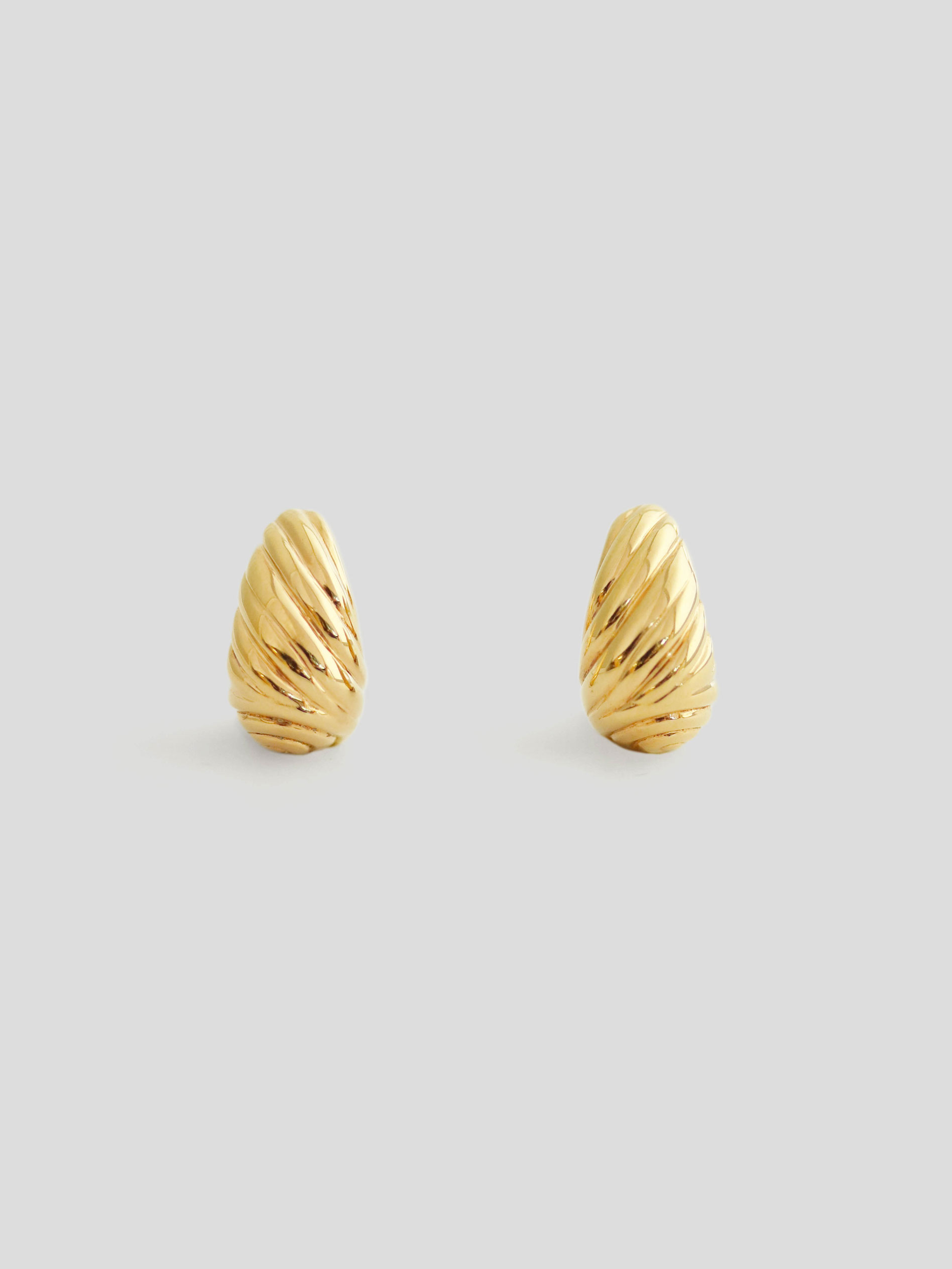 Croissant Ear Studs in Champagne Gold | Curious Creatures