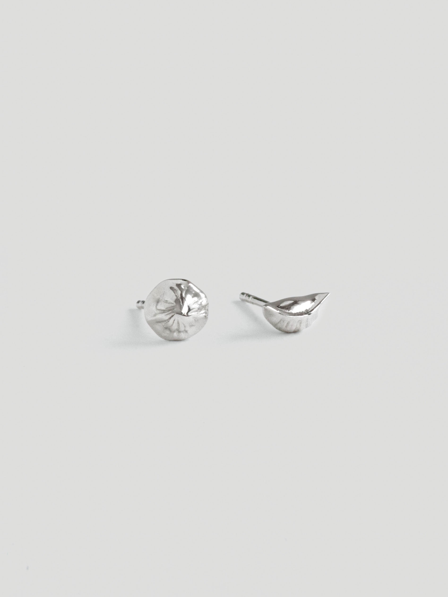 Silver Dumpling Ear Studs