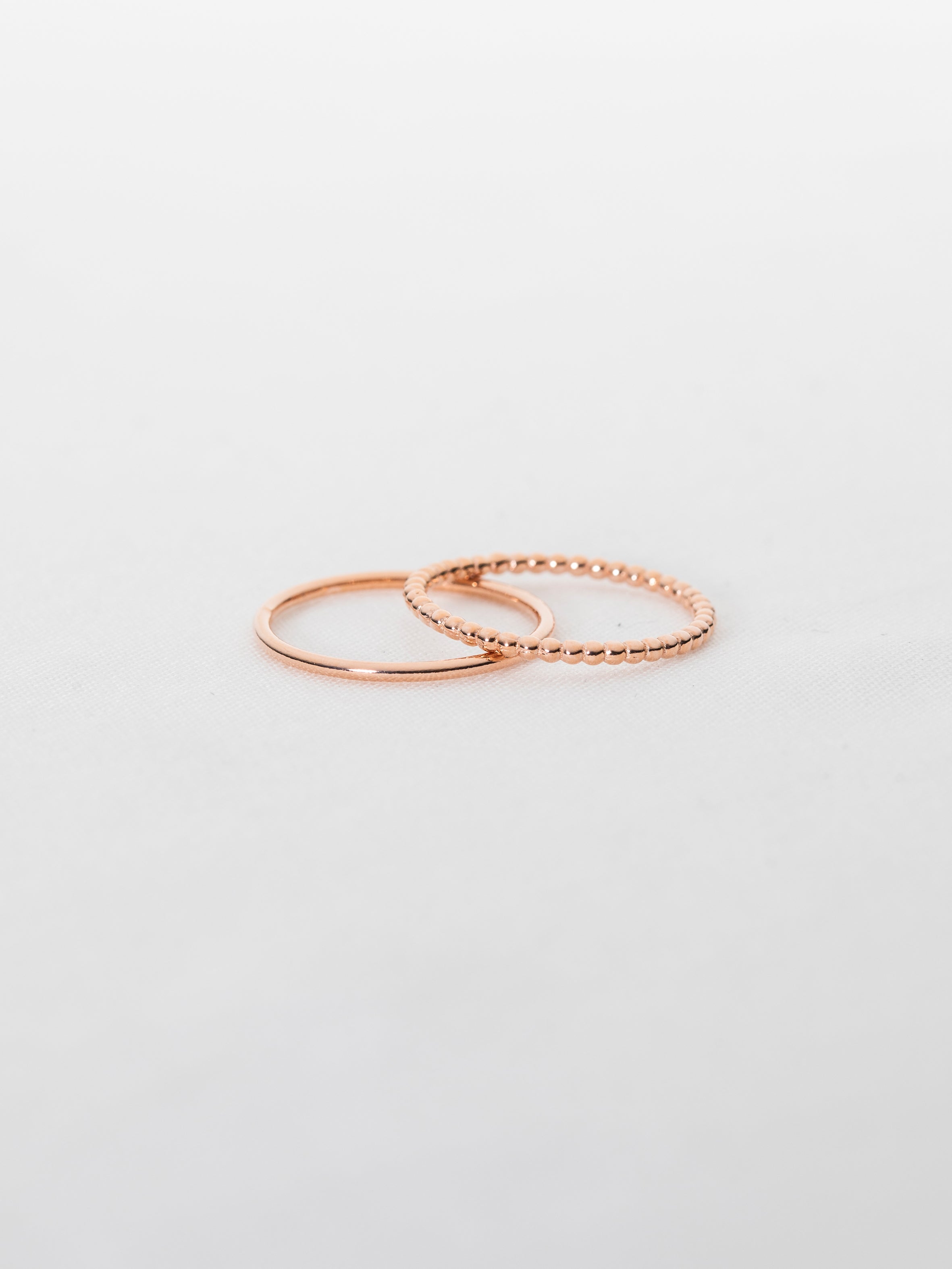 Rose Gold Basic Stack Ring Set