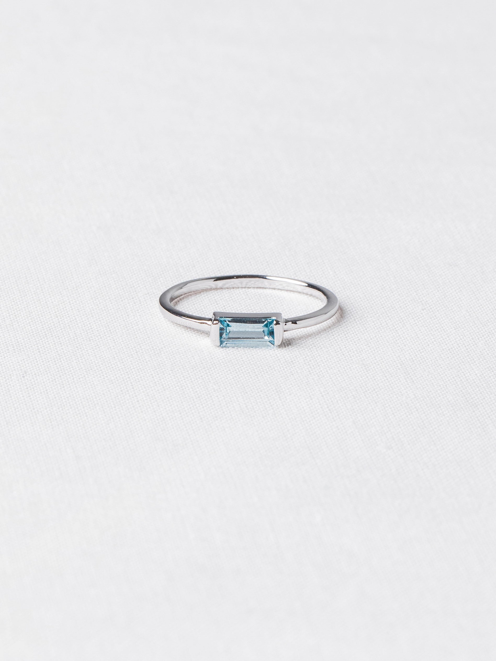 Silver Joni Ring with Sky Blue Topaz