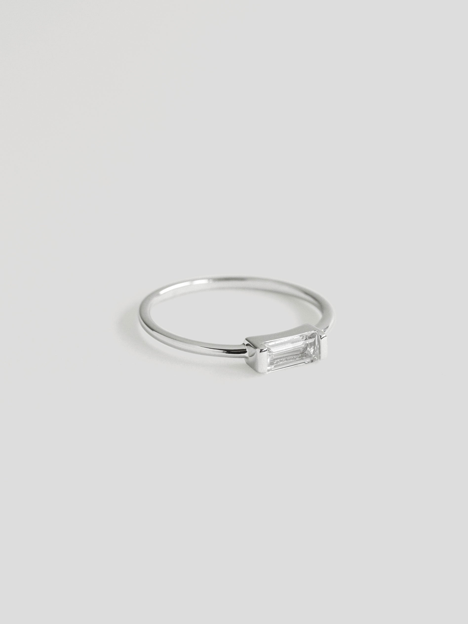 Silver Joni Ring with White Topaz