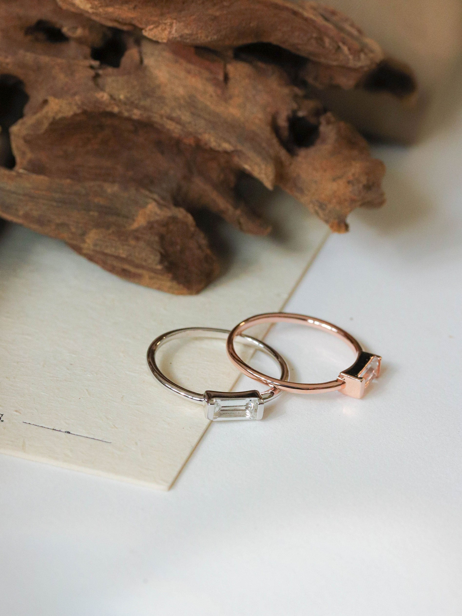 Silver Joni Ring with White Topaz