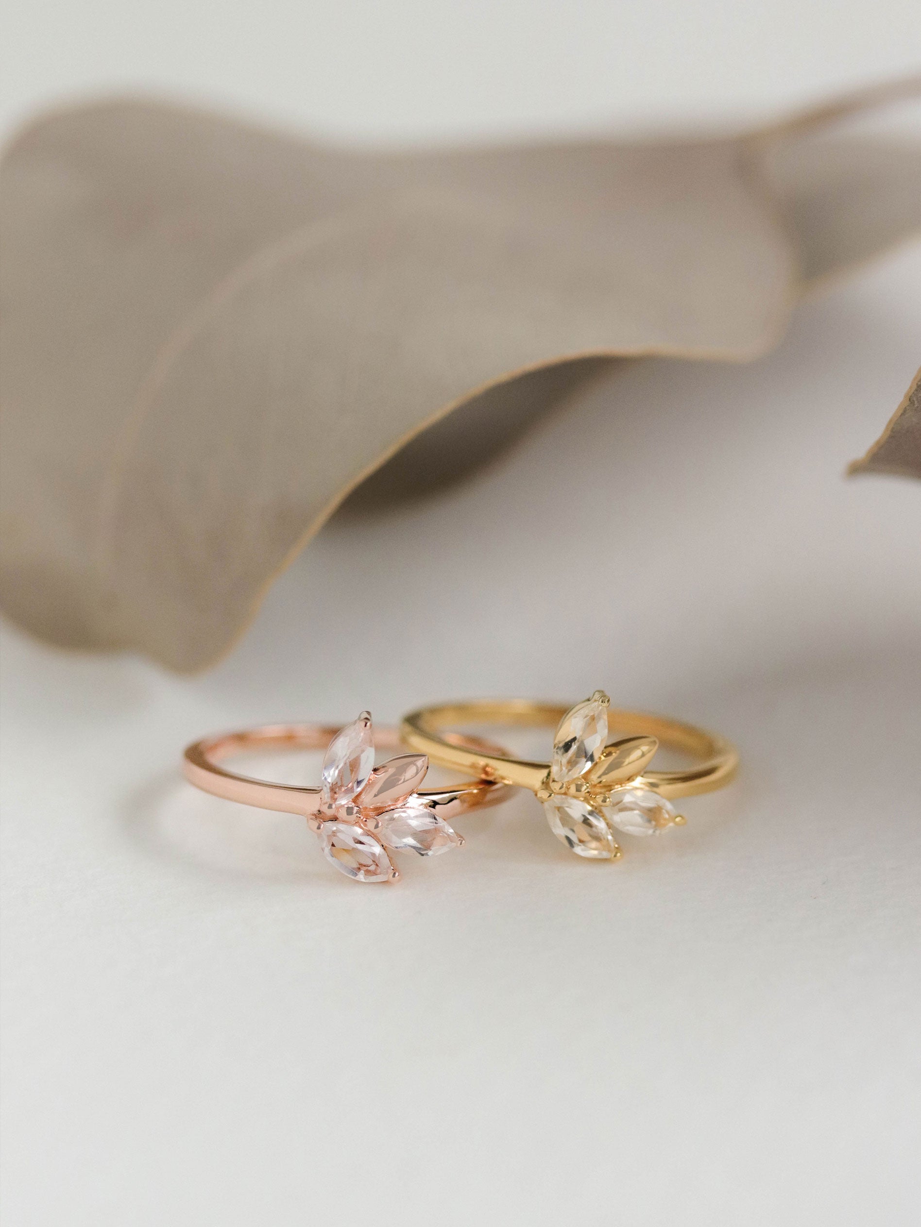 Gold Laura Ring with White Topaz