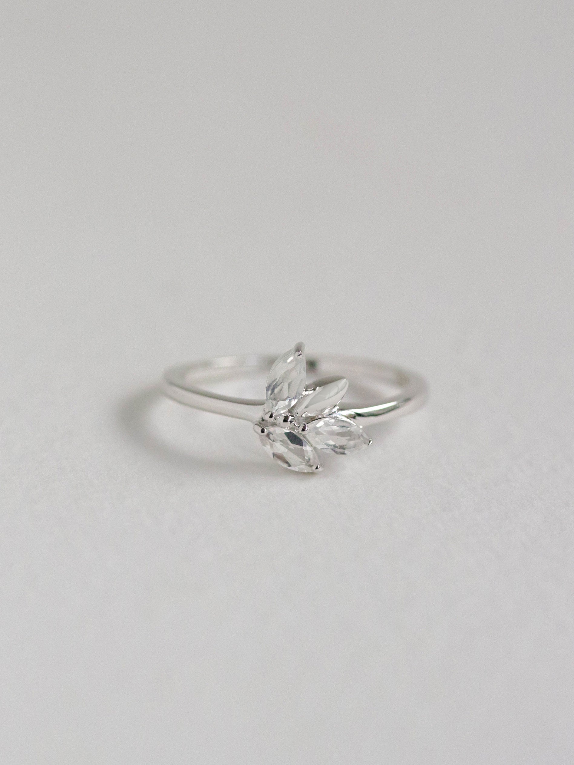 Silver Laura Ring with White Topaz