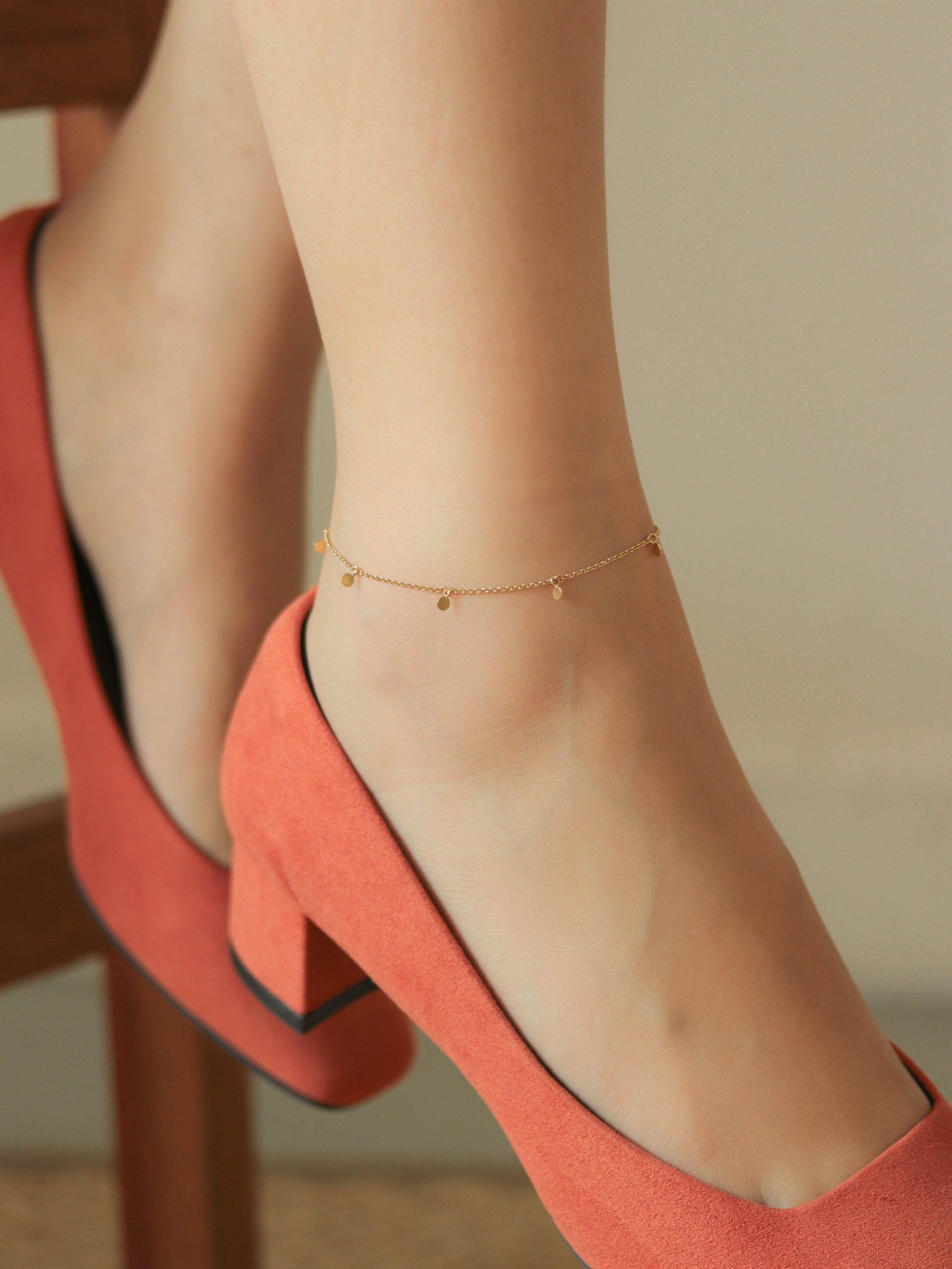 Gold Dot Anklet