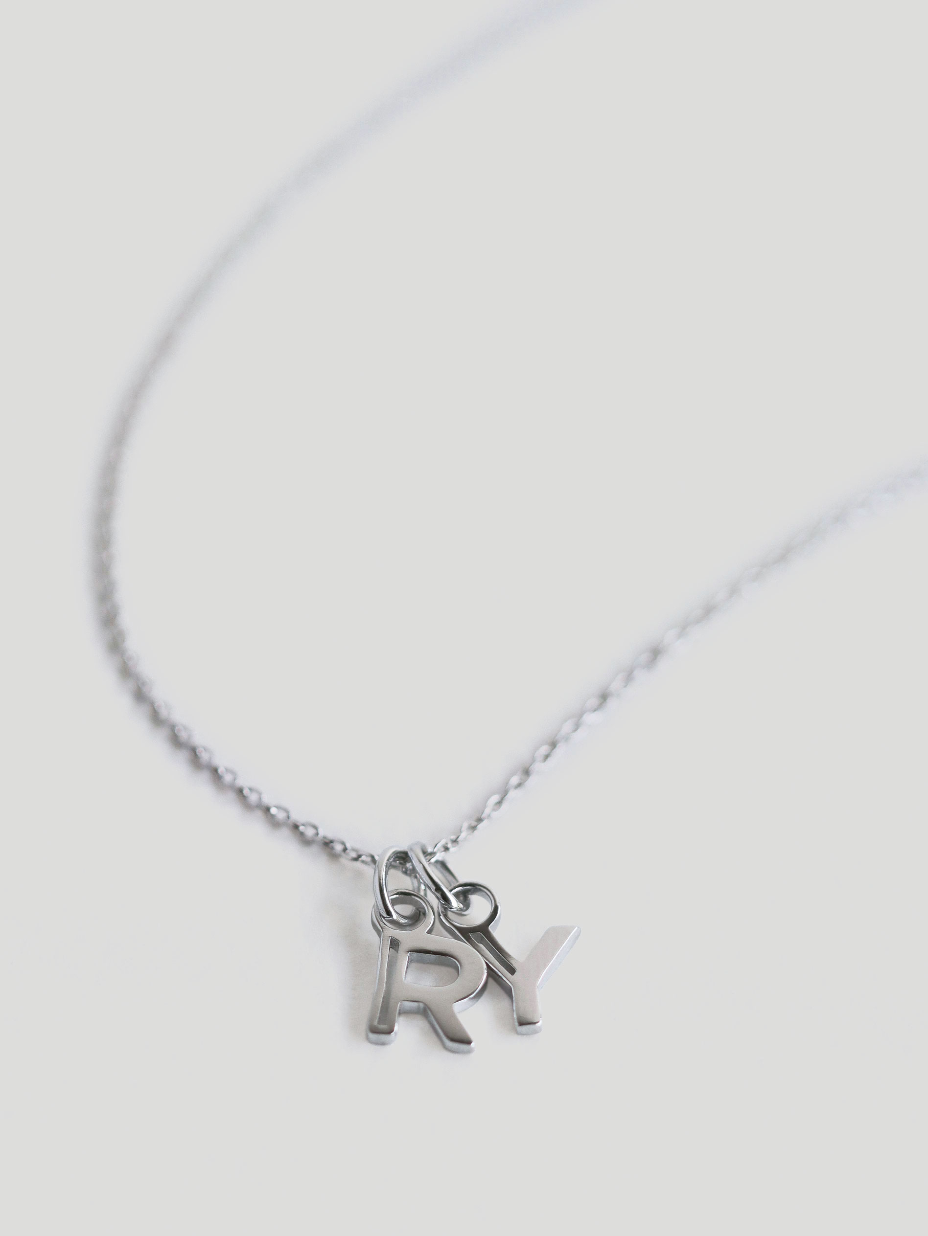 I Am - Silver Necklace - A to Z Pendant with Chain in Silver