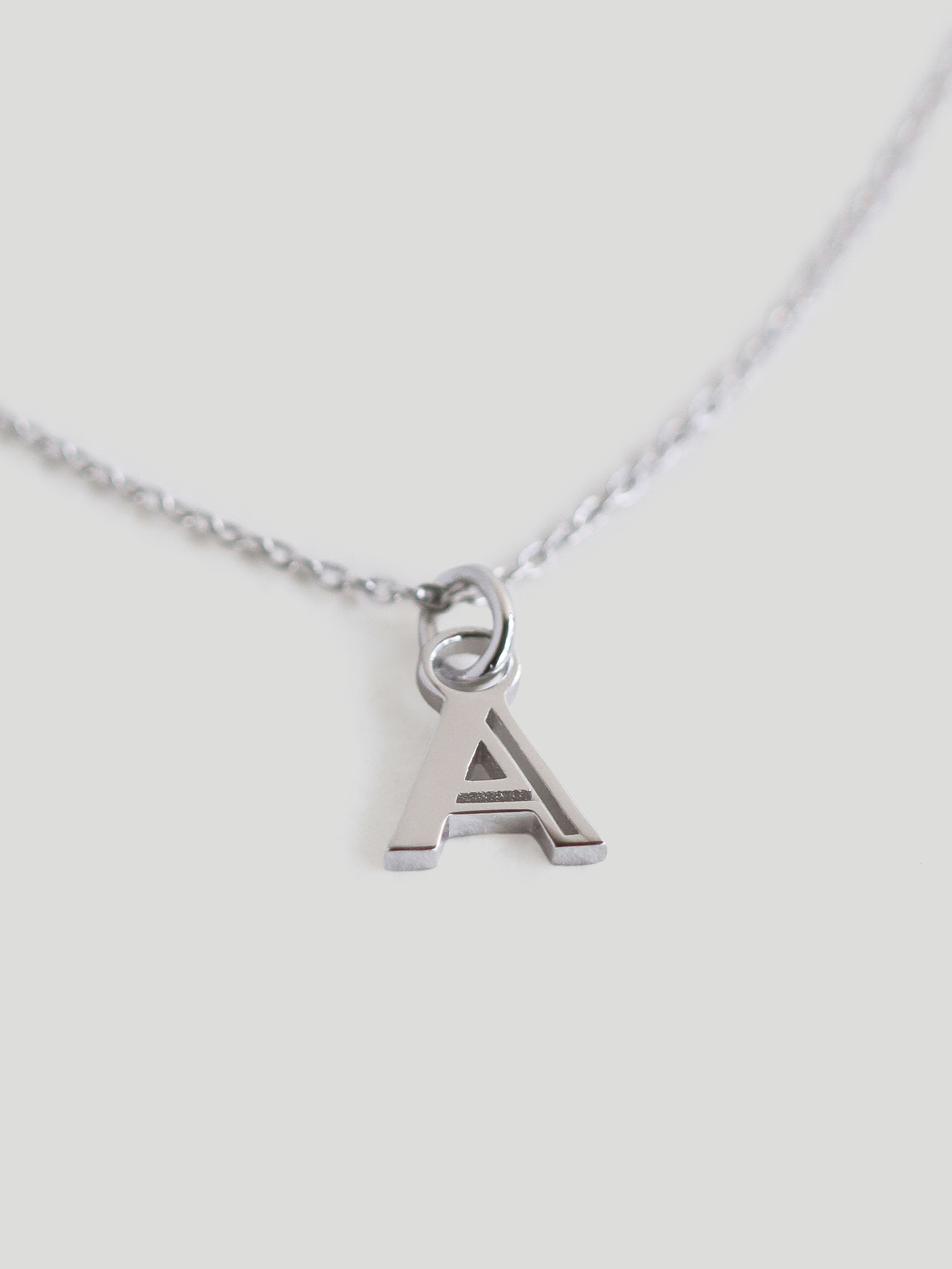 I Am - Silver Necklace - A to Z Pendant with Chain in Silver