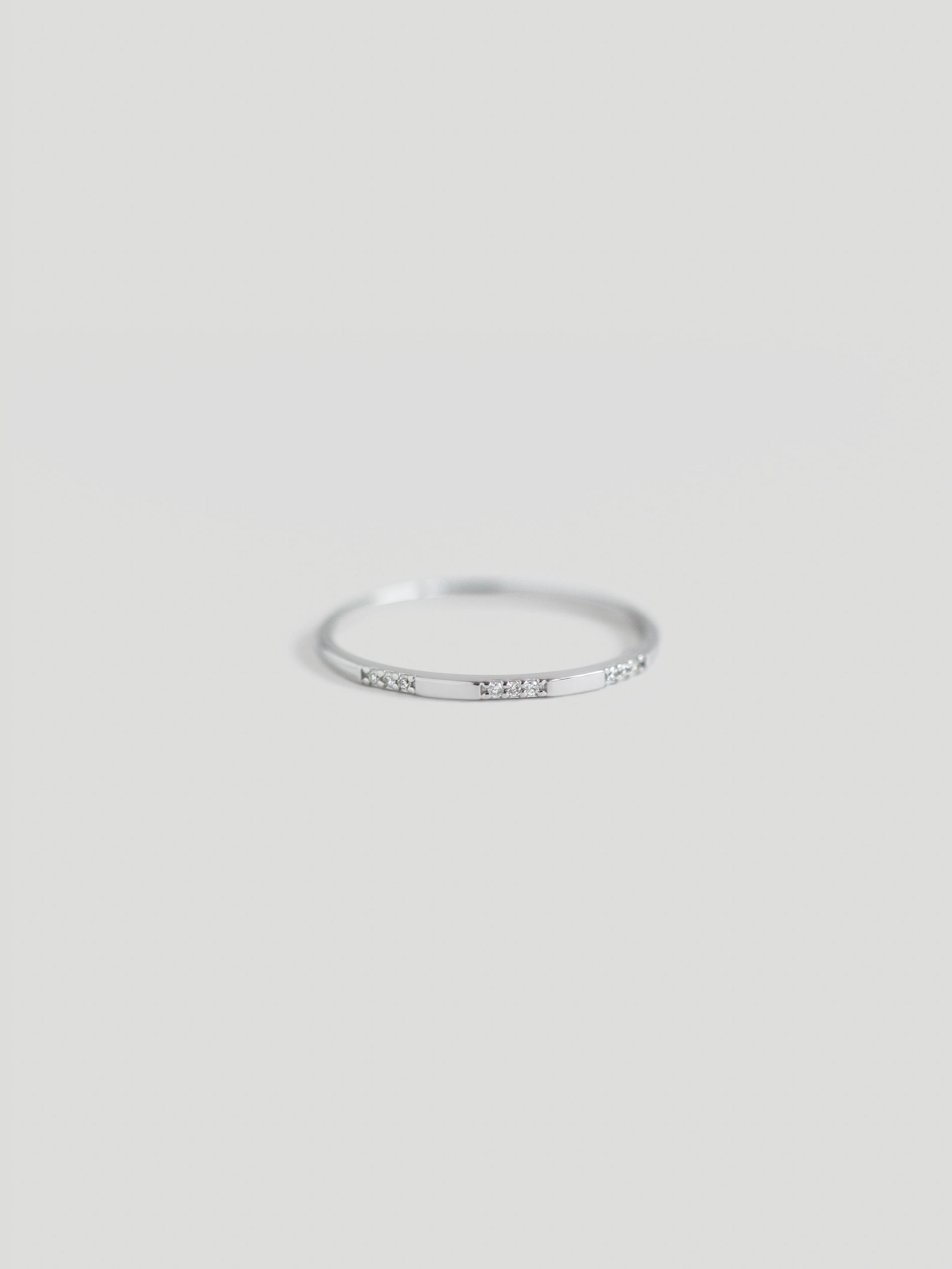 Array Ring - White Diamonds in 14k White Gold | Curious Creatures