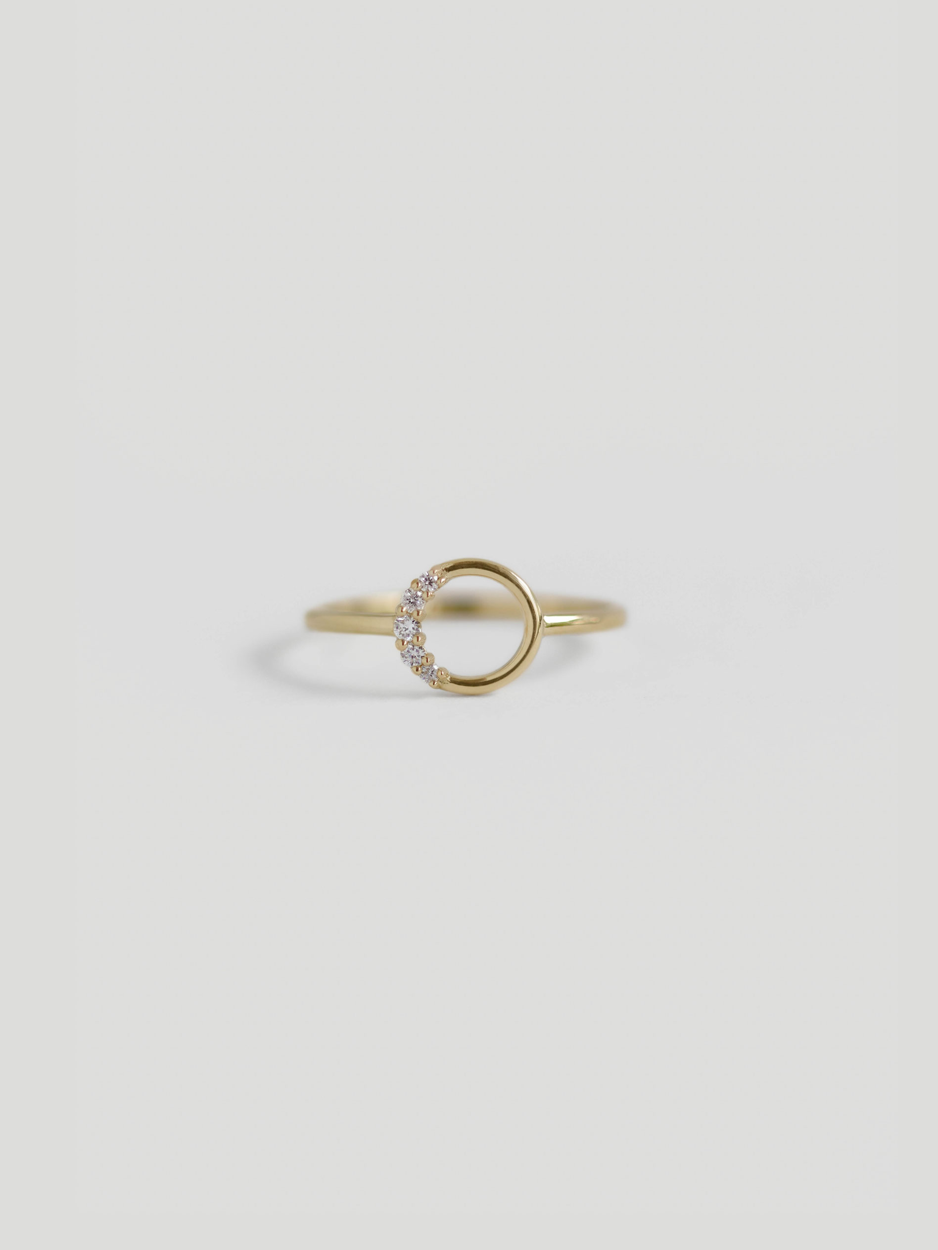 Eclipse Ring - White Diamonds in 14k Gold | Curious Creatures