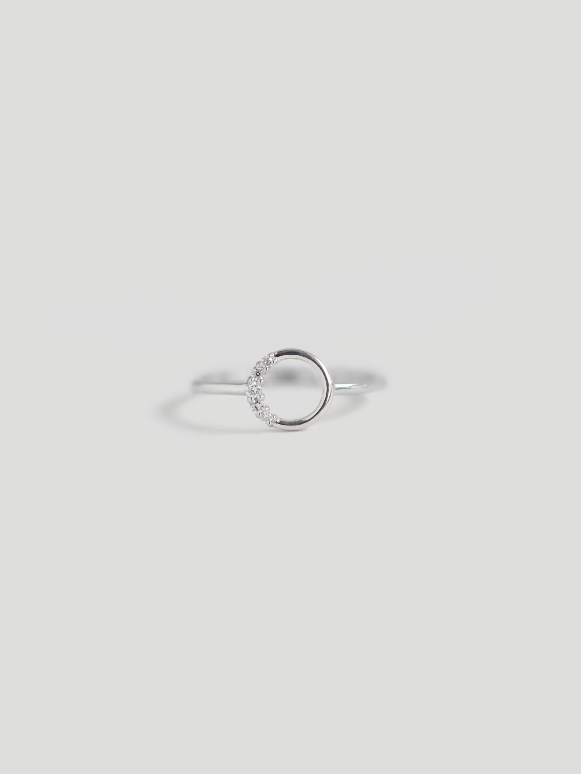 Eclipse Ring - White Diamonds in 14k White Gold | Curious Creatures